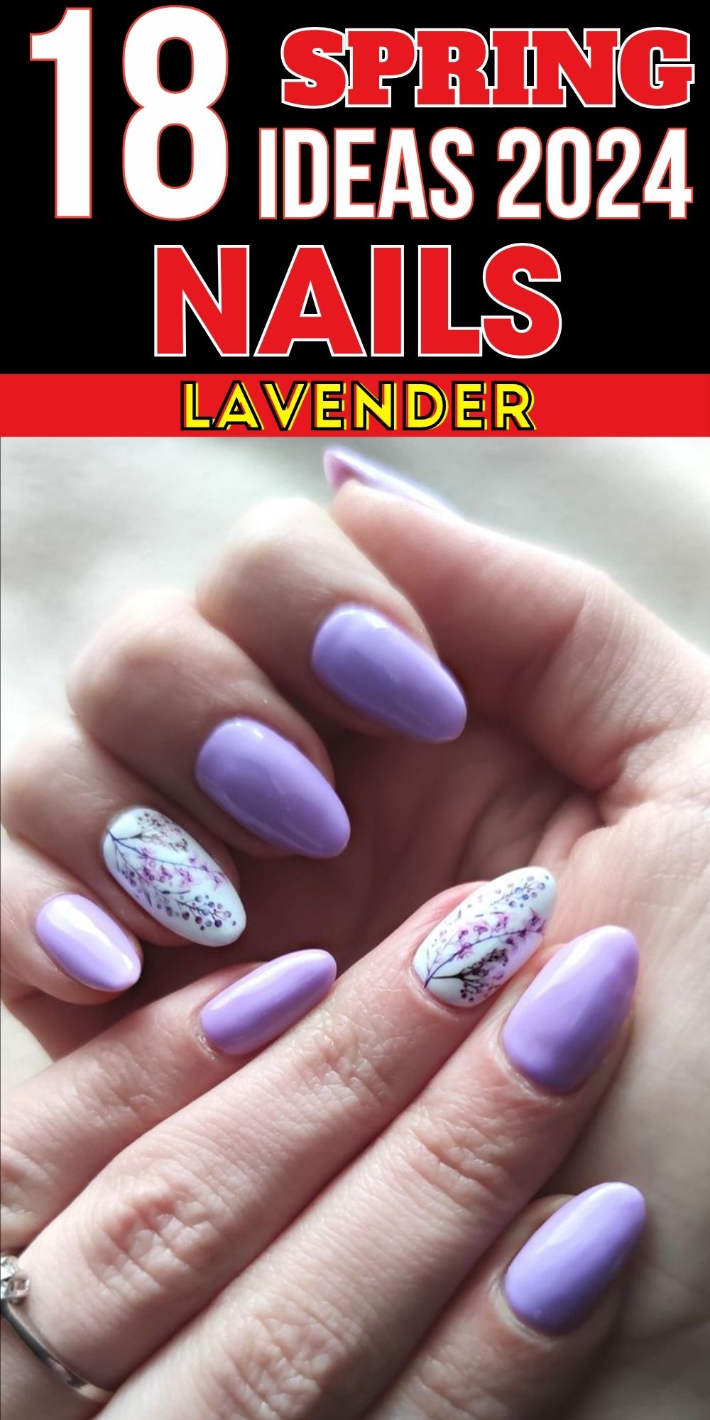 Lavender Spring Nails 2024: Fresh Almond & Acrylic Designs
